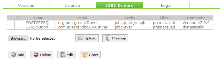 Manage JDBC Drivers - Azure | Exasol DB Documentation