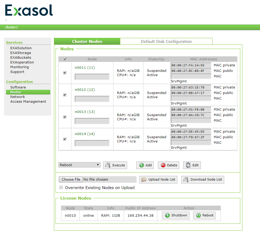 Update Procedure - AWS | Exasol DB Documentation